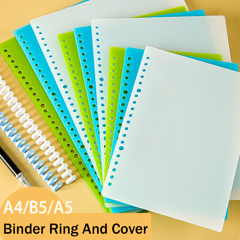 HGS A4/B5/A5 Notebook Binder Ring And Cover Transparent Plastic Coil ...