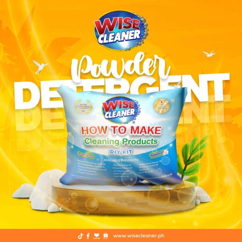 WISE CLEANER DIY PREMIUM POWDER DETERGENT KIT | Shopee Philippines