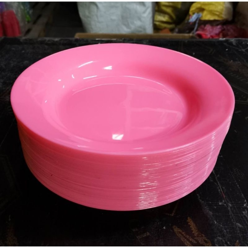 #2203 (MANIPIS) Plastic Round Plate (12PCS./Dozen) | Shopee Philippines