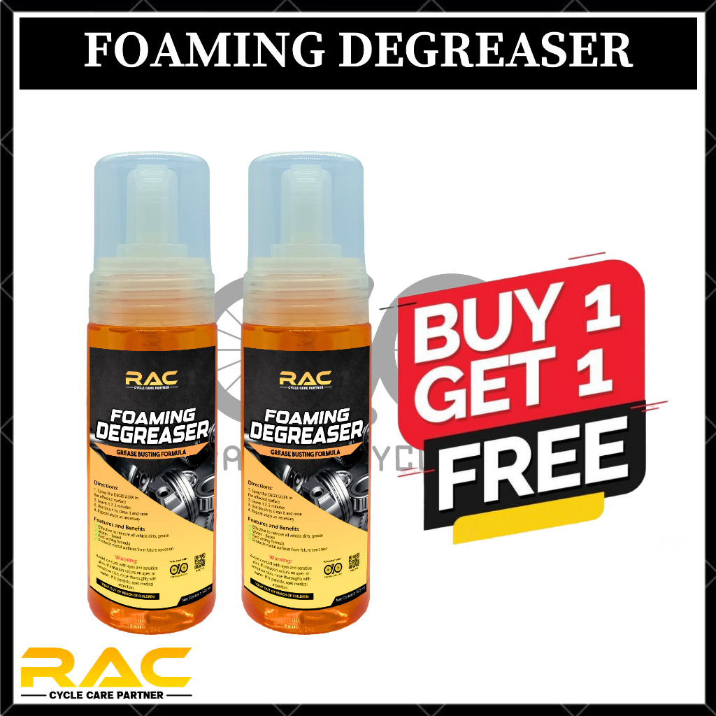 2Pcs RAC Bike/Motorcycle Foaming Degreaser 150ml | Shopee Philippines