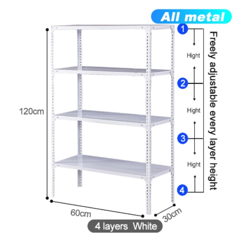 5 Layer Rack Shelves Boltless Rack Organizer Shelf Layer Adjustable ...
