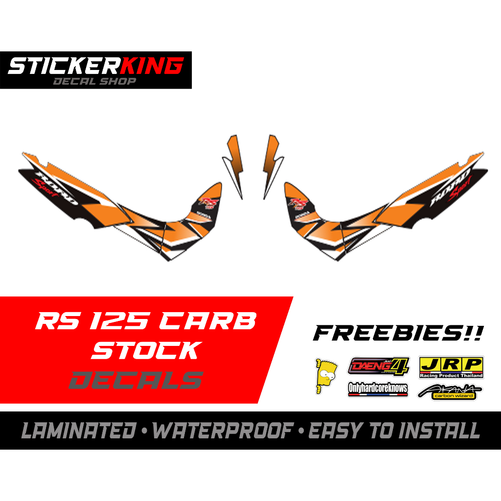 Honda RS 125 Carb Stock Decals Sticker Set | Shopee Philippines