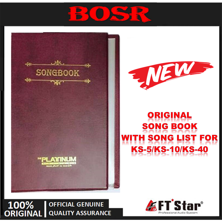 PLATINUM SONG BOOK ORIGINAL BINDER ASSORTED (WITH SONG LIST) FOR KS-5/KS-10/KS-40 KARAOKE ...
