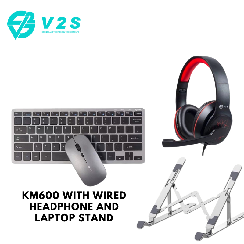 V2S KM600 11Inches Wireless Keyboard and Mouse Set Portable Business ...