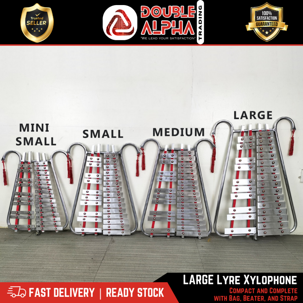 HIGH QUALITY LYRE XYLOPHONE COMPLETE SET WITH BAG, STRAP AND BEATER ...