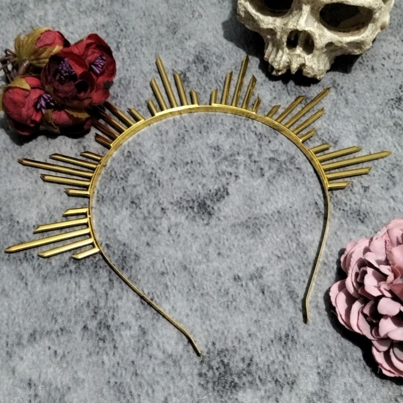 Saints Sun Rays Gold Halo Crown Headband | Shopee Philippines