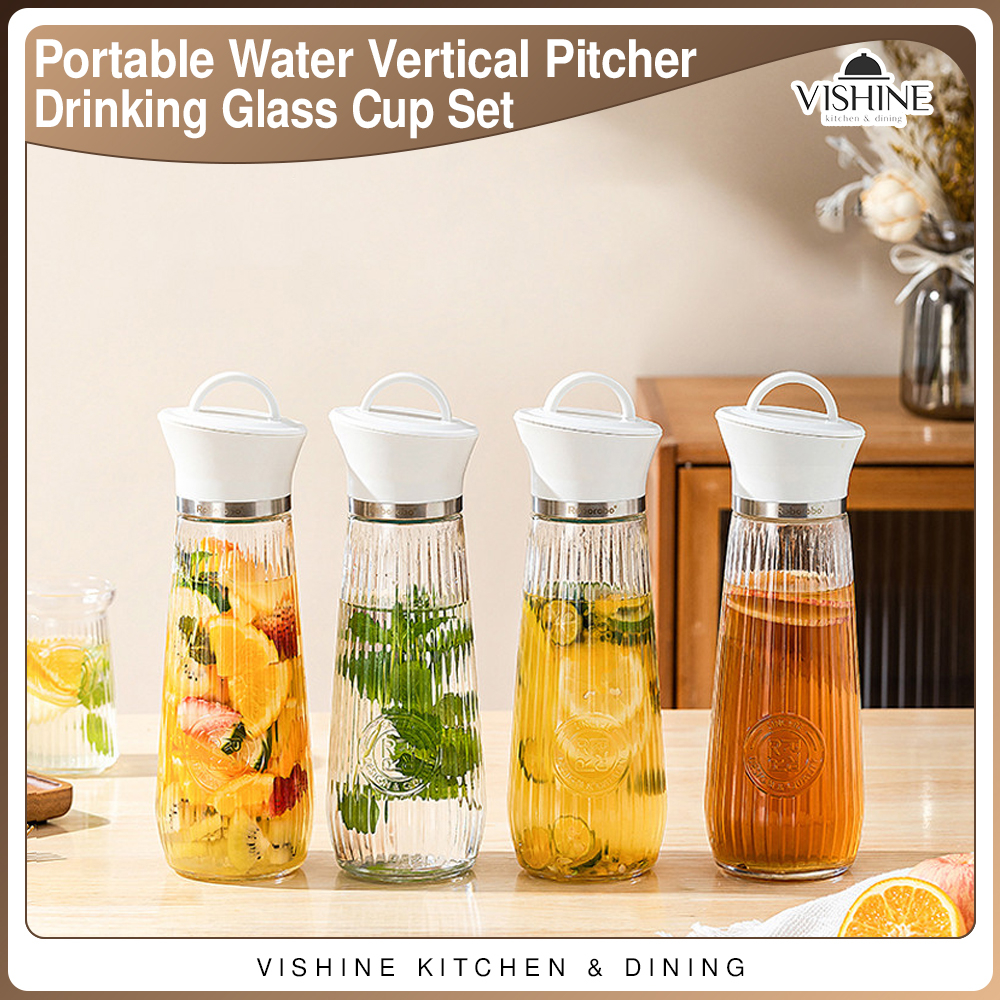 VISHINE Portable Water Pitcher Jug Watertight Water Bottle Embossed ...