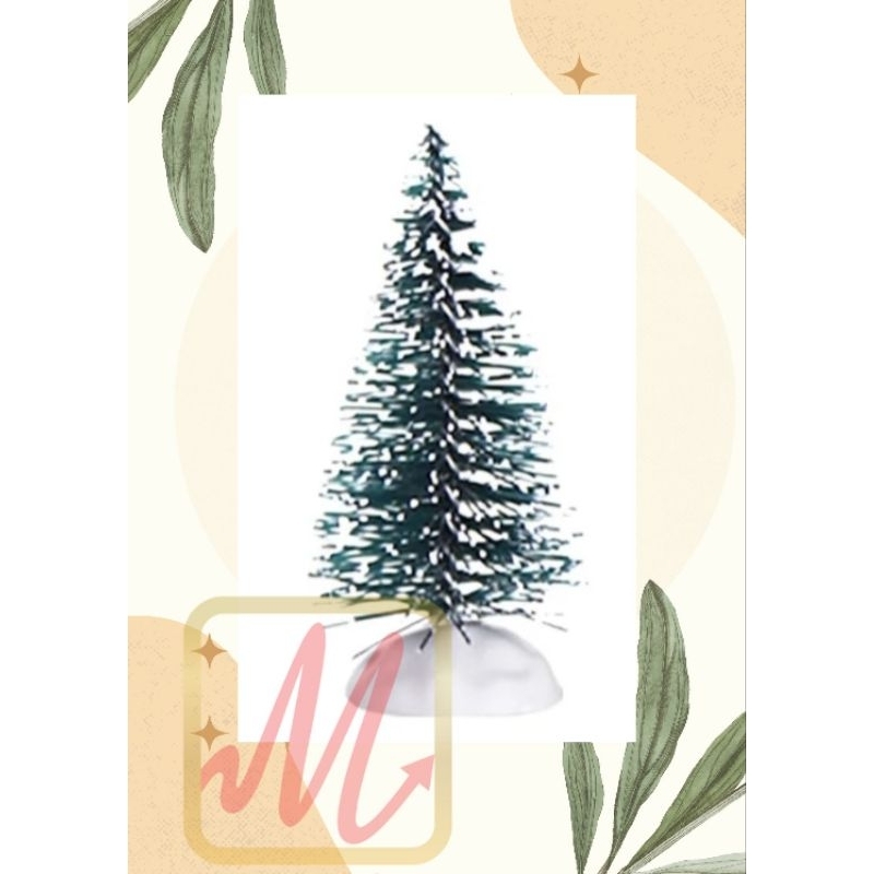 [MarLey's] Mini Christmas Tree Desktop Snow frost, Plastic base (Dept ...
