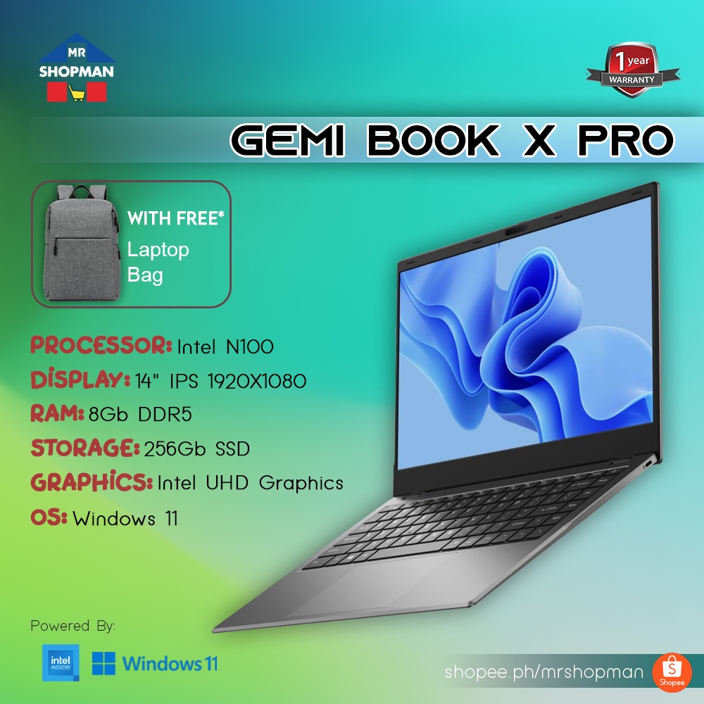 CHUWI GemiBook X Pro Intel N100 | 8Gb Ram | 256Gb SSD | 1080P Laptop ...