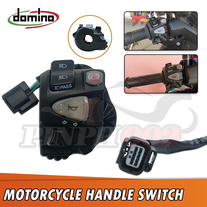 Motorcycle Domino Honda Click Universal Handle Switch With Hazard Light ...