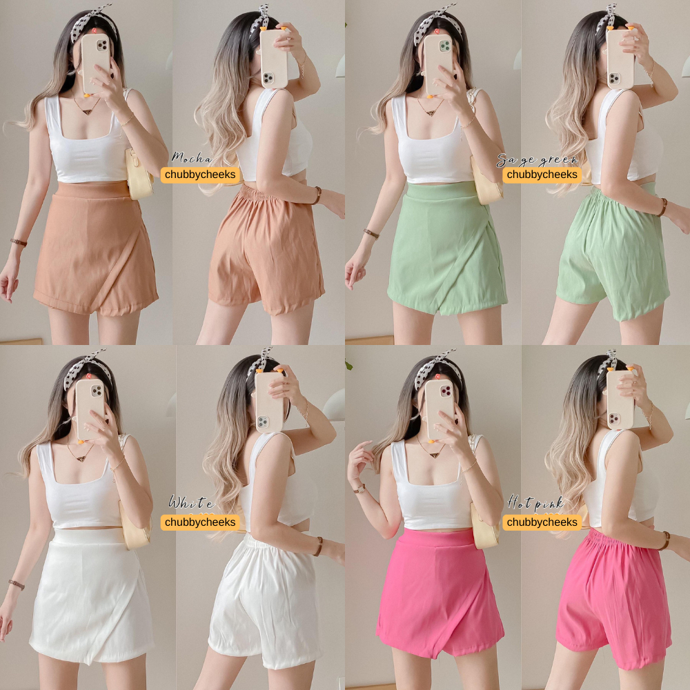 BEAUTY Overlap Palda Short Trendy Plus size Short for Women | Shopee ...