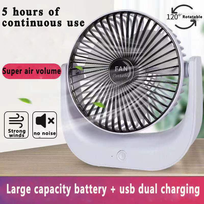 Portable Mini Thin Fan Blades Rechargeable Desk Fan Clip Mount Fan ...