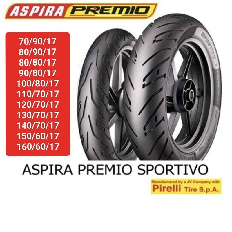 ASPIRA PREMIO SPORTIVO TUBELESS By17(free sealant AND PITO) | Shopee Philippines