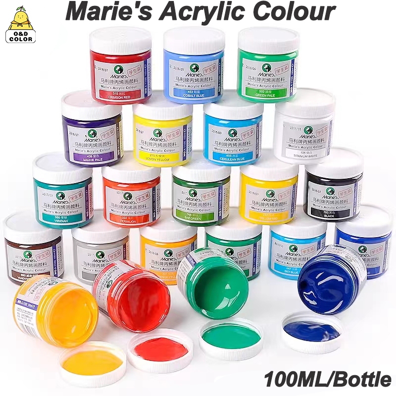 Marie‘s Acrylic Colour For Art Painting Acrylic Paint 100ml Waterproof ...