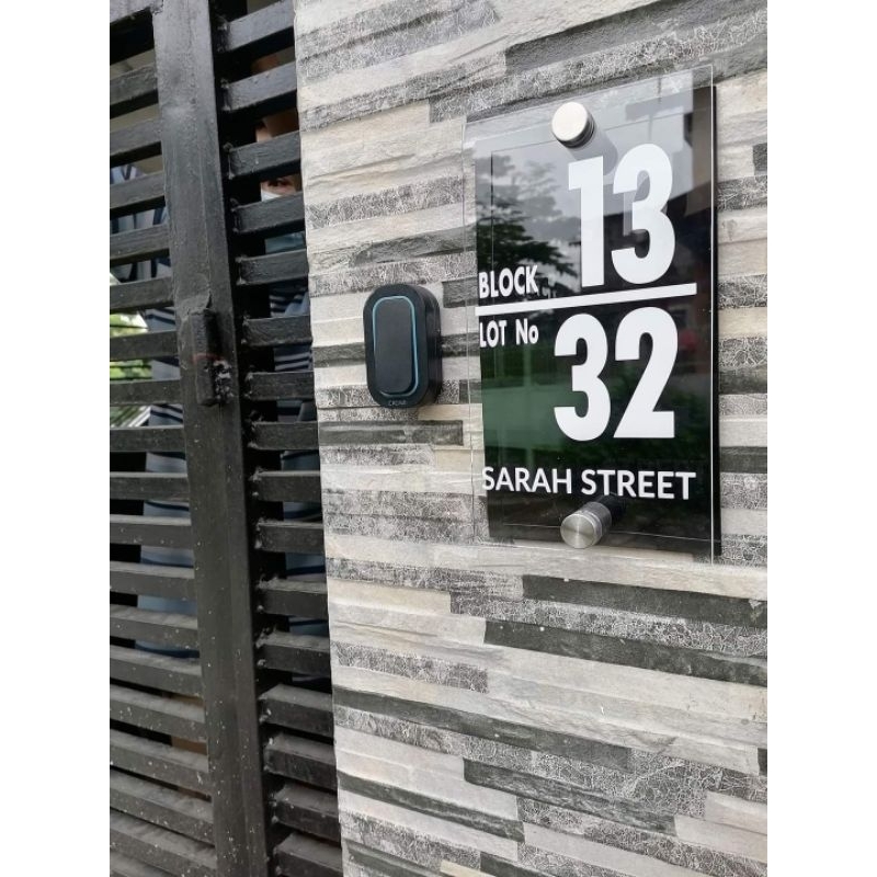 HOUSE NUMBER/BLK AND LOT SIGNAGE 5"X9" DOUBLE ACRYLIC WITH TOX BOLTS ...