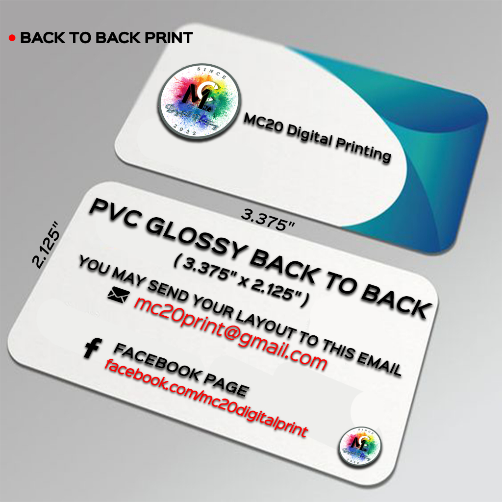 Calling Card / Business Card (Matte, Glossy, Transparent, Glittery ...