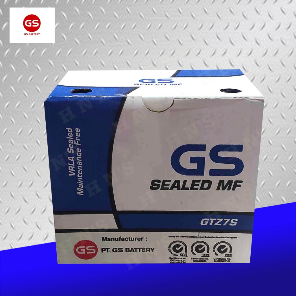 GS Battery GTZ7S Motorcycle Battery ( Maintenance Free ) same as GTZ6V ...