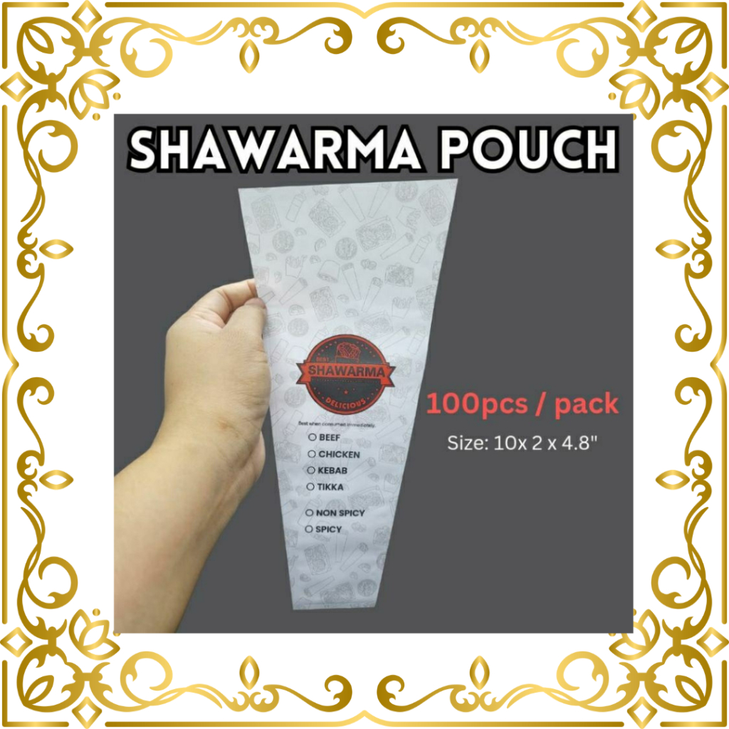 Shawarma Cone Pouch Paper 100pcs | Shopee Philippines