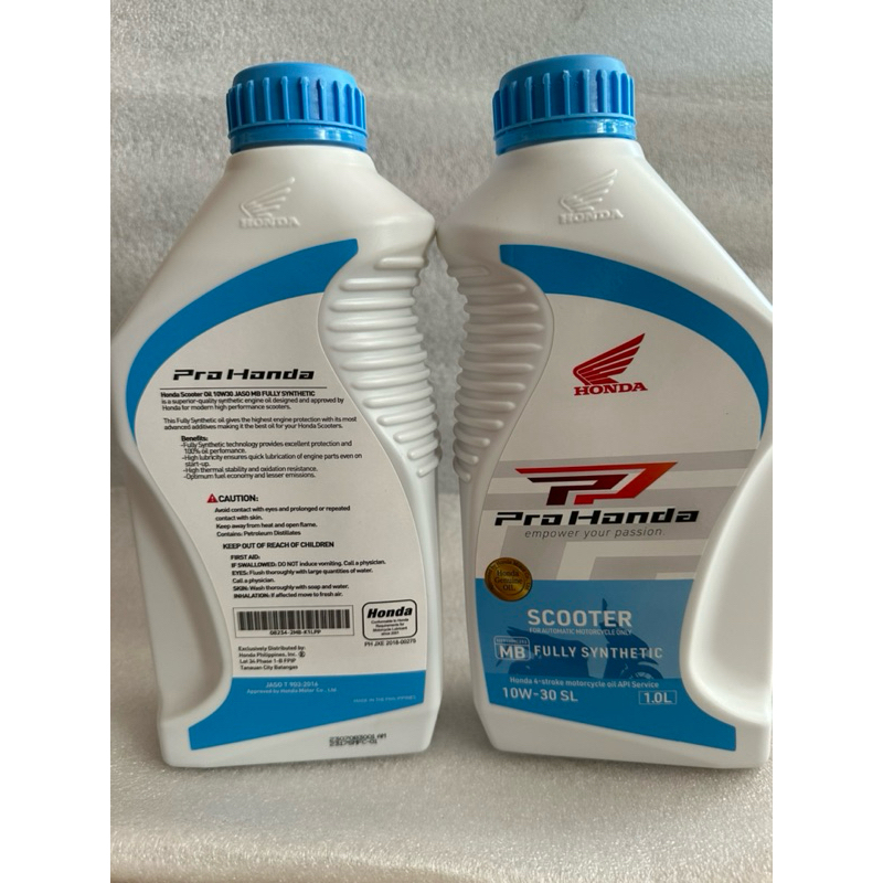 ORIGINAL PRO HONDA SCOOTER OIL 800ml & 1L FULLY SYNTHETIC | 10W30-MB ...