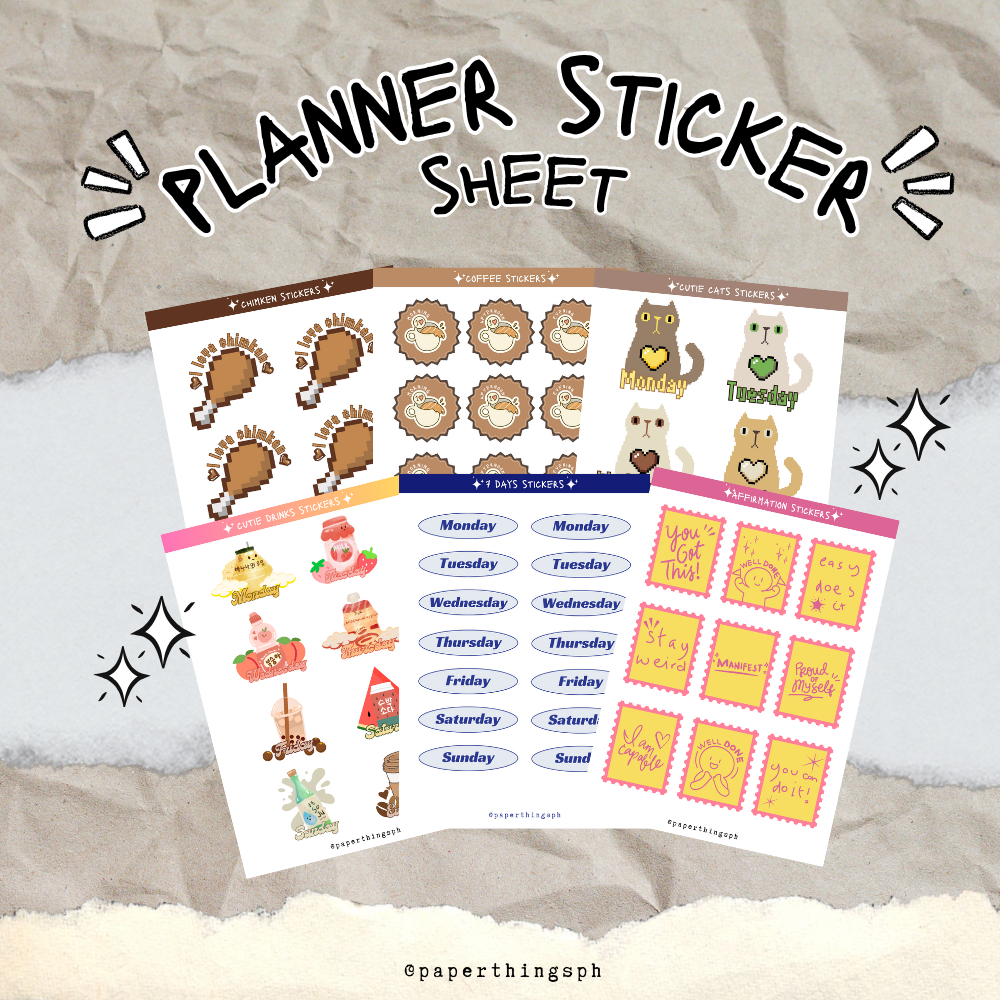 Decorative Planner Sticker Sheet by Paperthingsph | Shopee Philippines