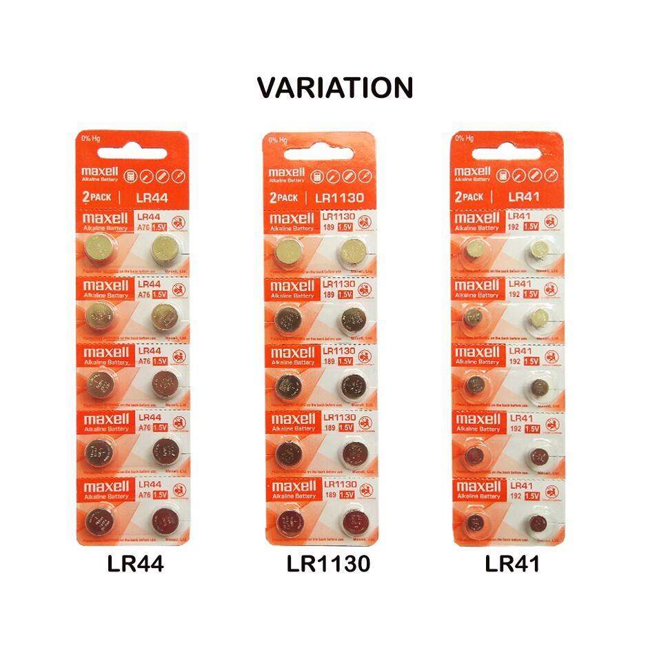 (𝟭𝟬𝗣𝗖𝗦) MAXELL LR1130 / LR44 / LR41 (ORIGINAL) AG13 AG3 AG10 Alkaline ...