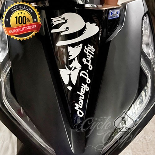 HONDA CLICK V2 FRONT STICKER LUFFY ( DECAL CUT OUT STICKER) ej cycle | Shopee Philippines