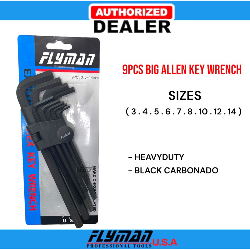 Flyman Tools Usa 9 Pcs Allen Key Wrench | Shopee Philippines