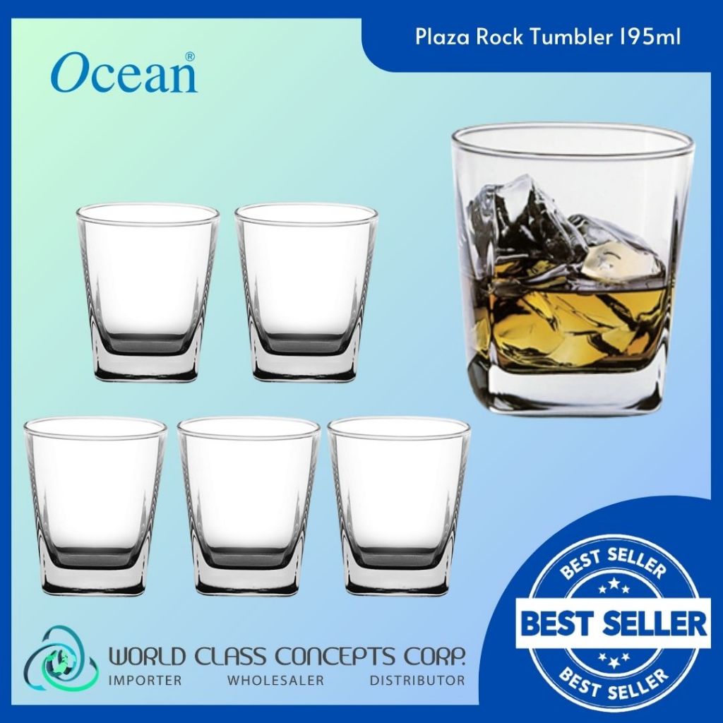 Ocean Glassware Plaza Tumbler Water Juice Drinking Glass 195ml (Set of 6) | Shopee Philippines