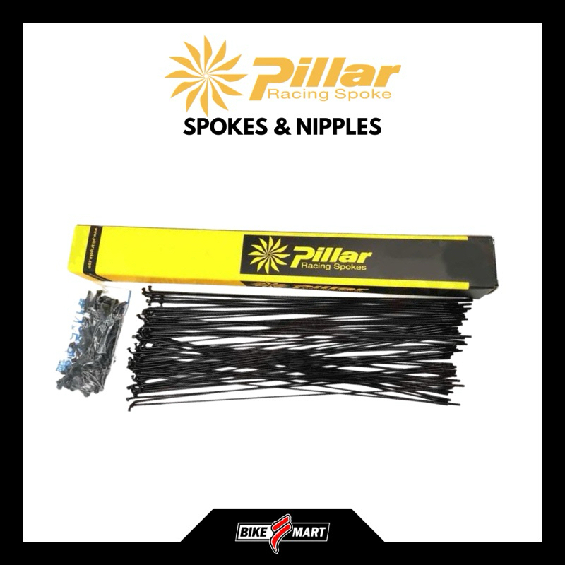 Bike Smart | PILLAR RACING SPOKES WITH NIPPLES [TRIPLE BUTTED] | Shopee ...