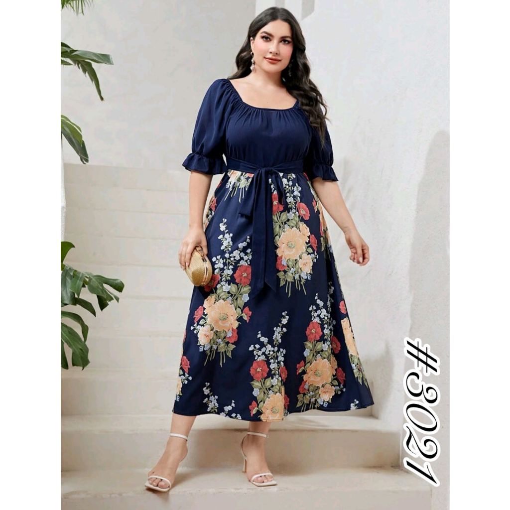 3021 FANNY FASHION DRESS FOR WOMEN ELEGANT LONG DRESES VINTAGE | Shopee ...