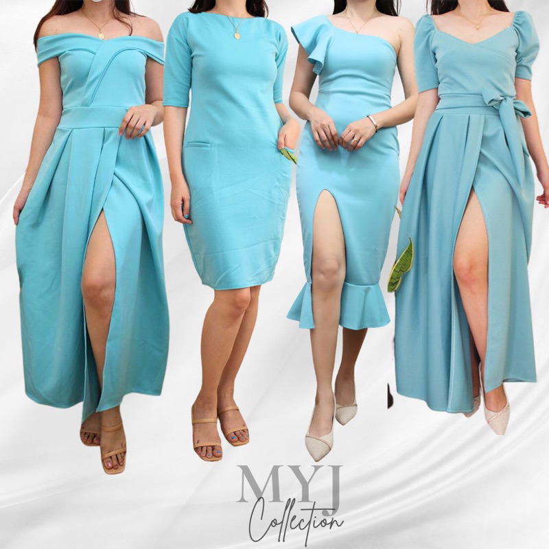 SHADES OF POWDER BLUE FORMAL DRESS | Shopee Philippines
