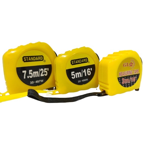 STANDARD METRO STEEL TAPE MEASURE (3m , 5m , 7.5m) YELLOW | Shopee ...