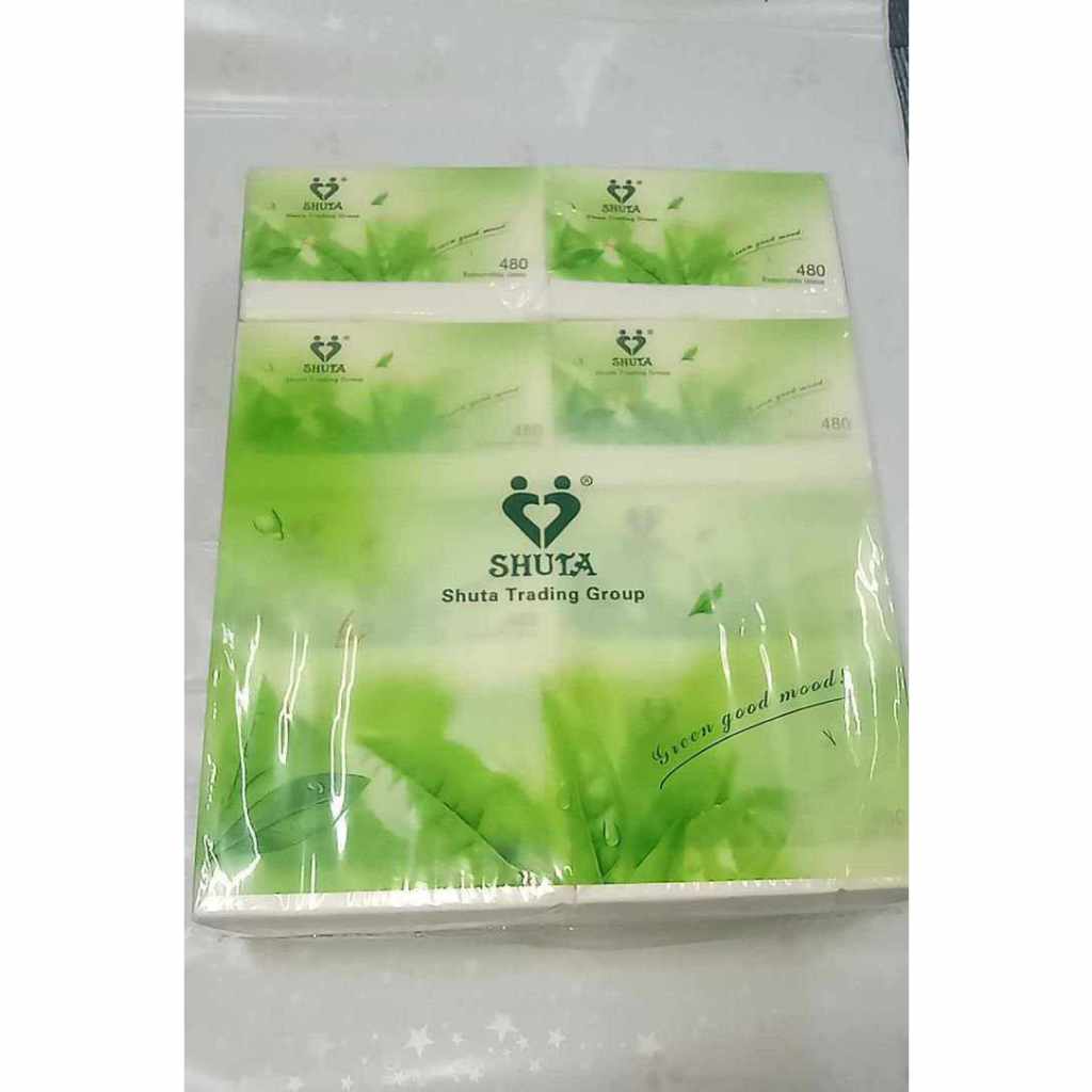 SHUTA Organic Facial Tissue 4 ply (480 sheets) x 8 Packs | Shopee ...