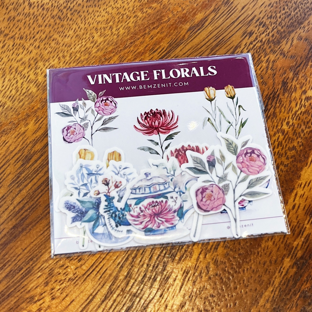 Vintage Florals Sticker Pack | Shopee Philippines