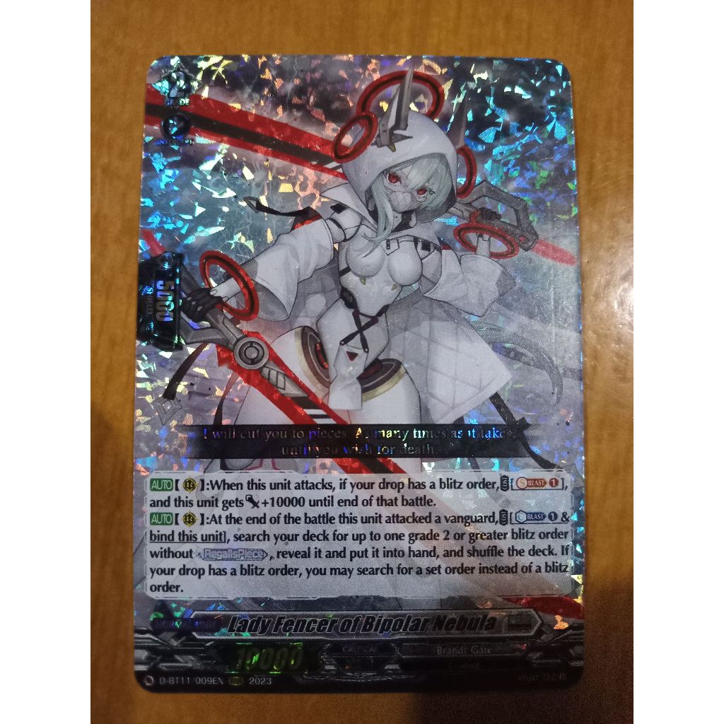 CFV Lady Fencer of Bipolar Nebula RRR D-BT11 Cardfight Vanguard English Brandt Gate | Shopee ...
