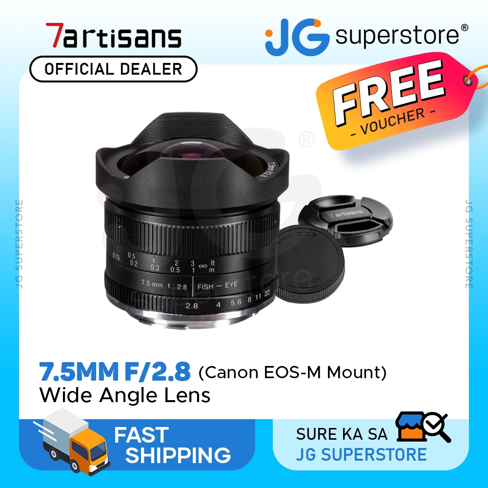 7Artisans Photoelectric 7.5mm f/2.8 Fisheye Wide Angle Lens for Canon EOS-M Cameras | Shopee ...