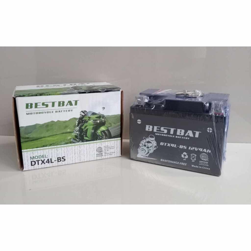 BESTBAT BATTERY DTX4L-BS 12V4Ah FOR DIO | JOG | TACT | SEPIA | MINT ...