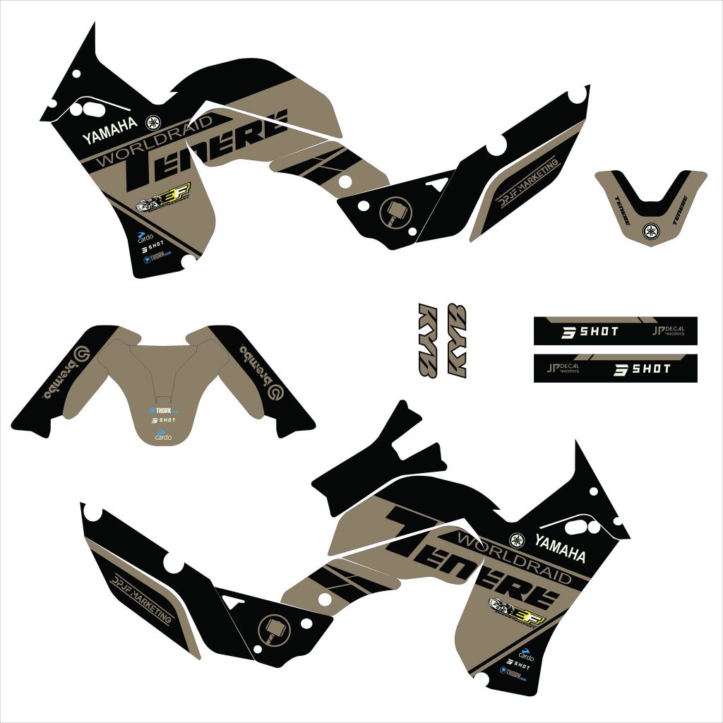 Yamaha Tenere 700 T7 ( 2019 - 2021 ) Graphics kit Sticker Decal ...