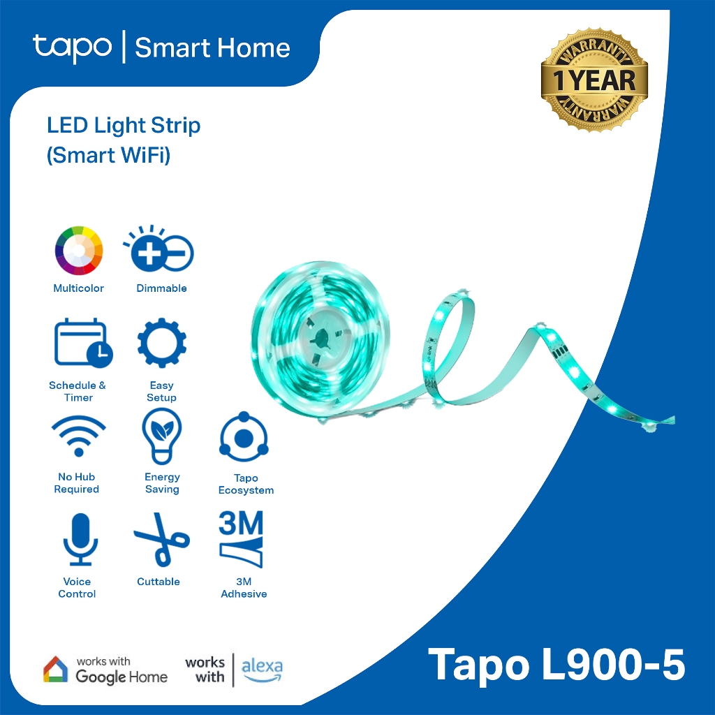 Tapo L900 Smart Wi-Fi Light Strip 5m or 10m | Shopee Philippines