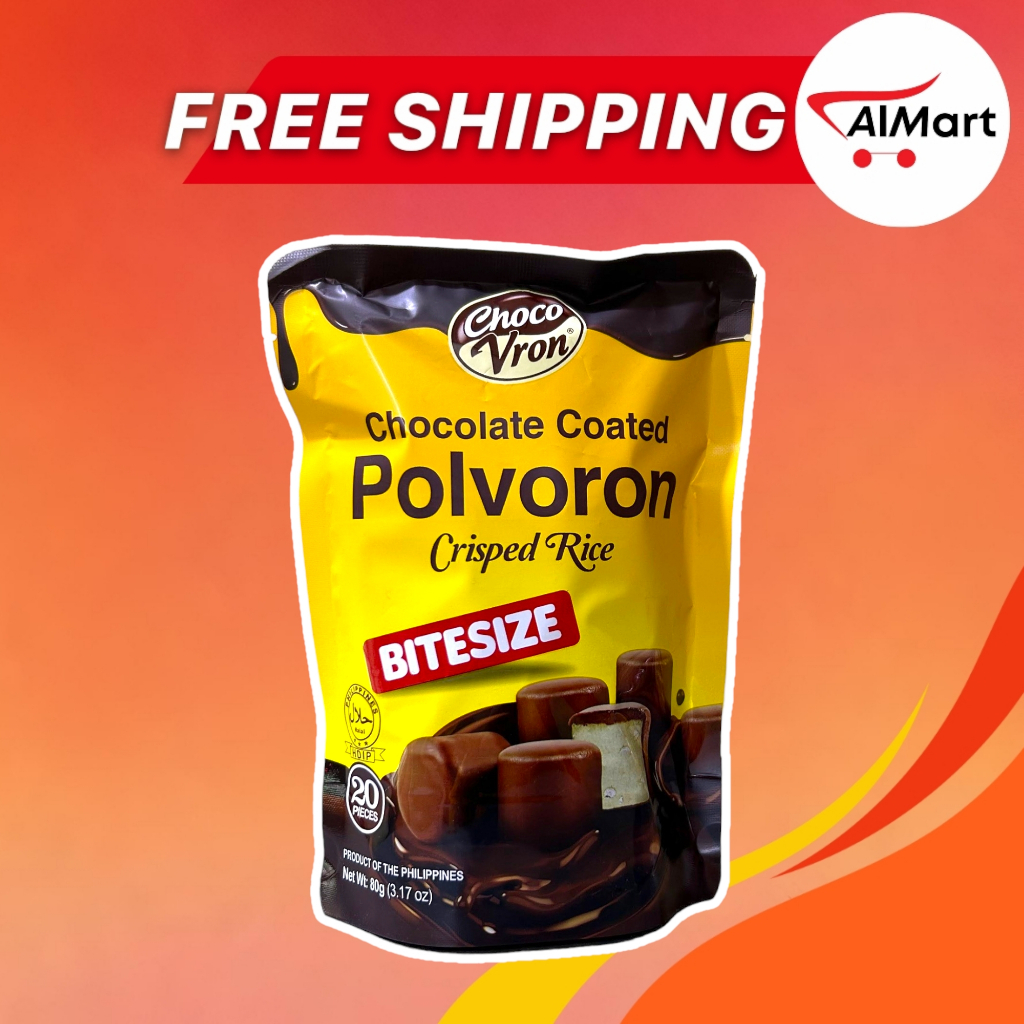 CHOCOVRON CHOCOLATE COATED POLVORON (80 GRAMS) | Shopee Philippines
