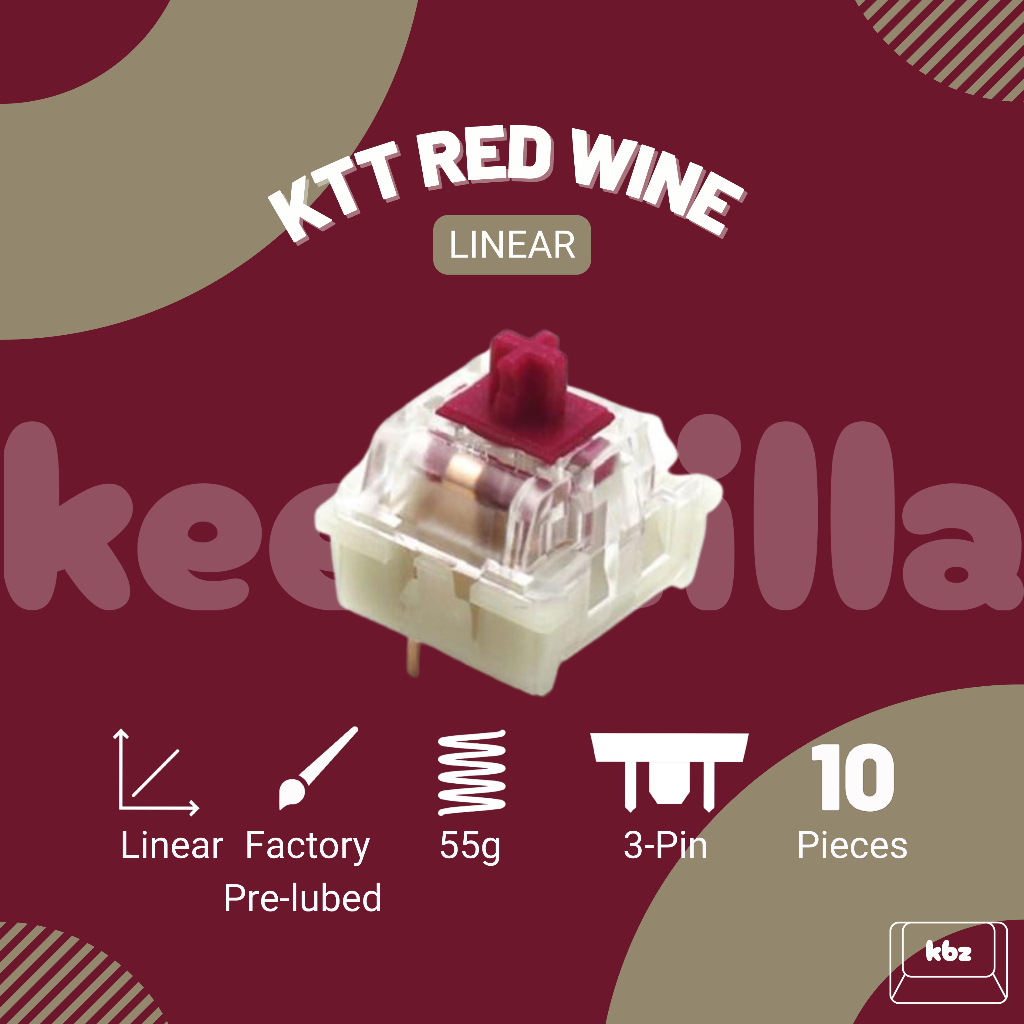 KTT Red Wine Linear Switch Mechanical Keyboard Switch SMD LED 3 pin 10 pcs | Shopee Philippines