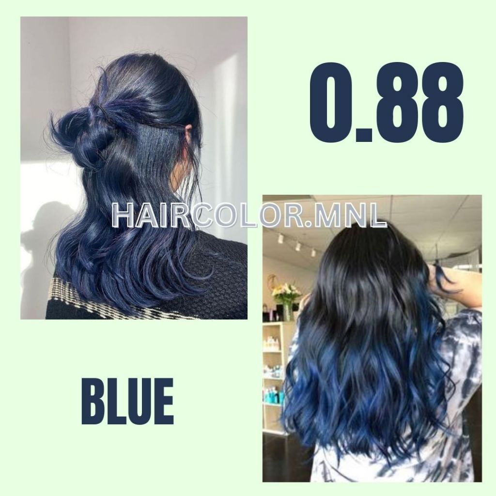 BREMOD 0.88 BLUE HAIR COLOR SET WITH OXIDIZER (100ML) | Shopee Philippines