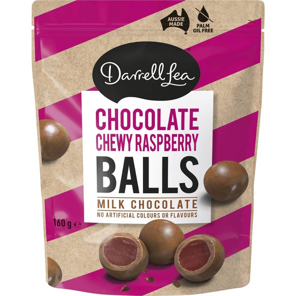 Darrell Lea Chocolate Raspberry Balls 160g (expiry FEB 2025) | Shopee ...