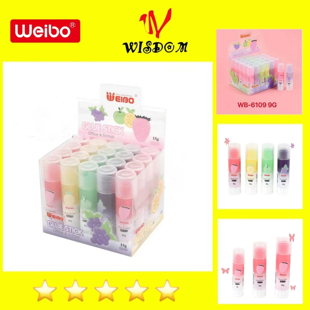 WISDOM WEIBO HIGH QUALITY FRUITS GLUE STICK 1pcs SCHOOL SUPPLIES ...