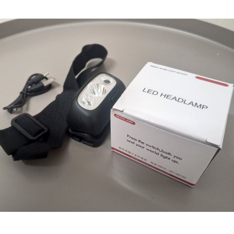 Camping LED Headlight with Garter Adjustable Strap Wave Sensor ...