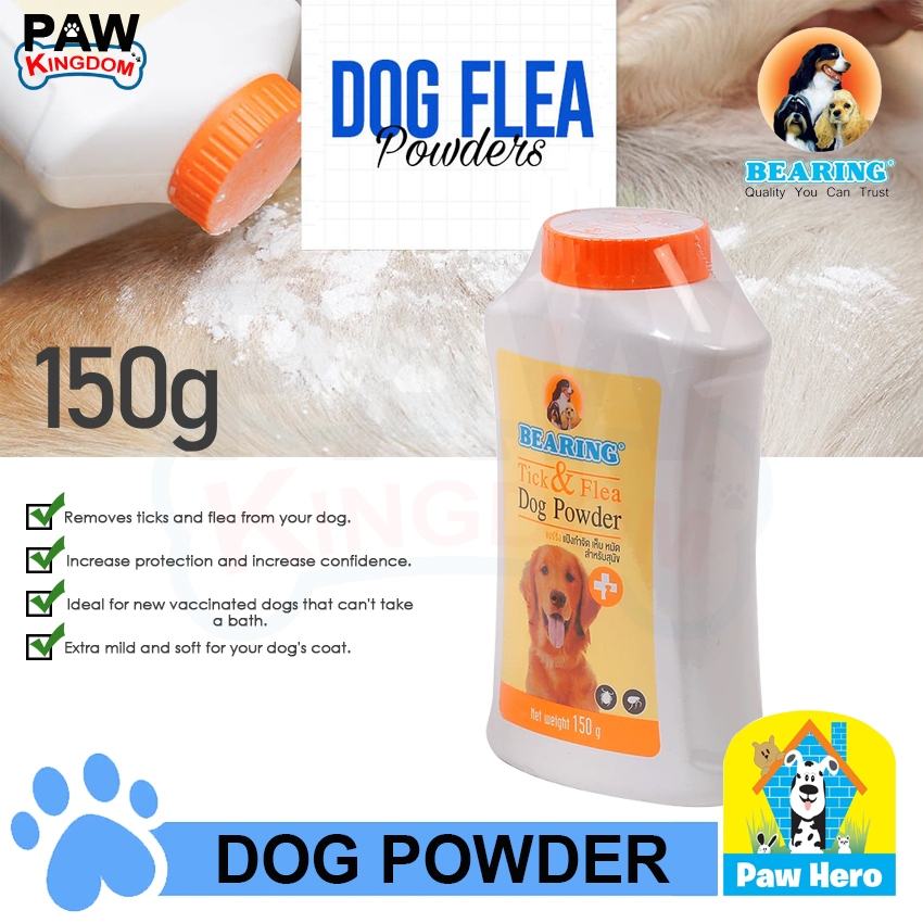 Bearing Tick & Flea Dog Powder 150g/Bearing Dry Shampoo Deodorant for ...