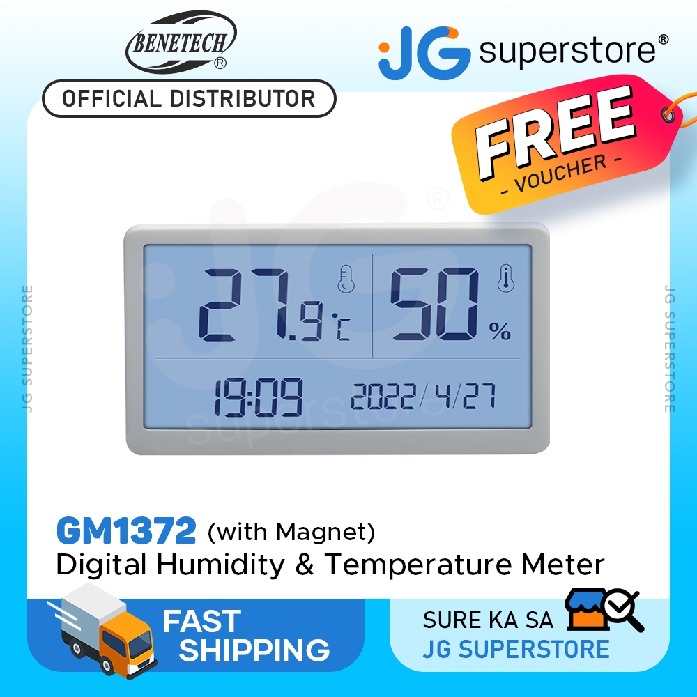 Benetech Digital Wall Humidity and Temperature Meter Indoor Hygrometer ...
