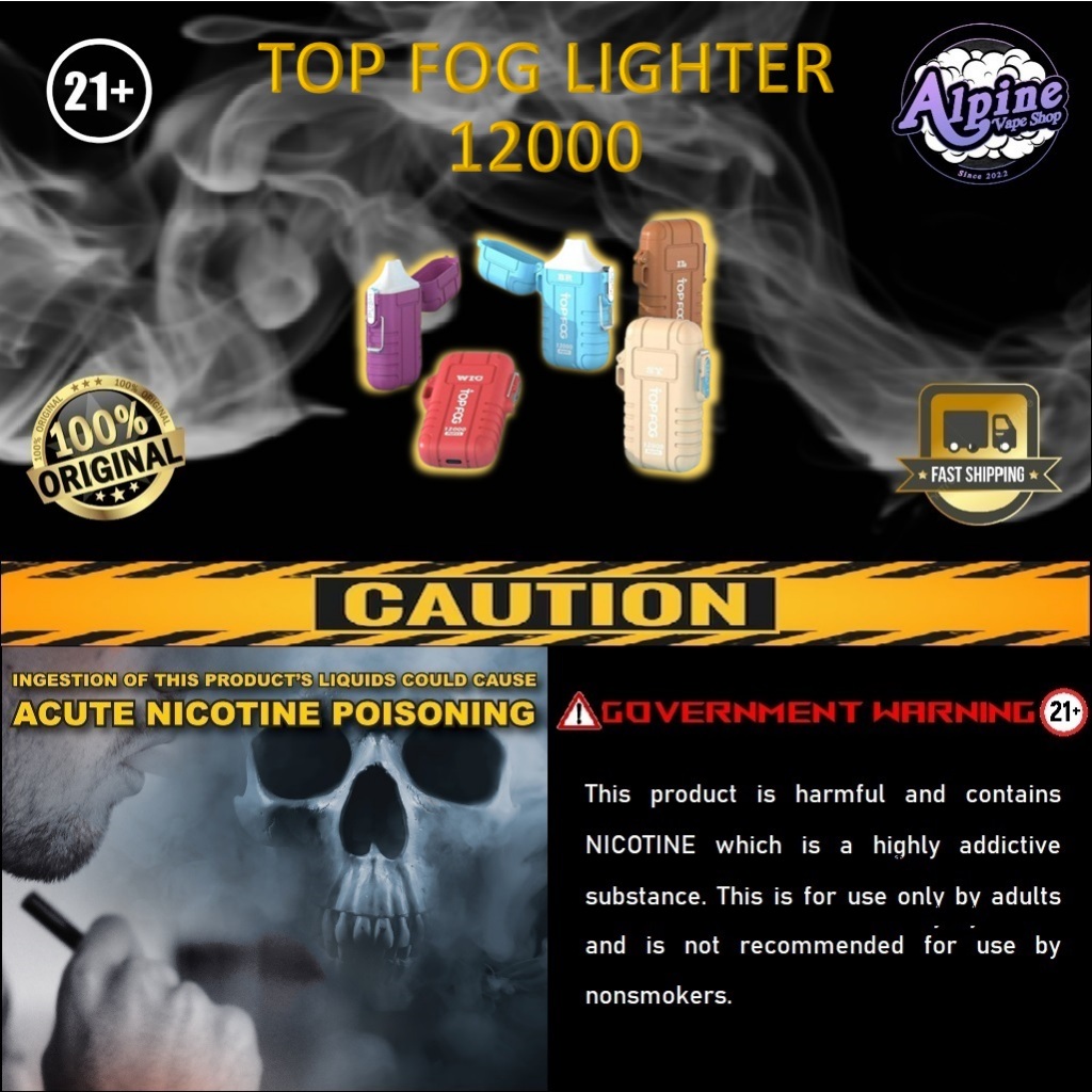 Top Fog Lighter 12000 Disposable Pod | Shopee Philippines