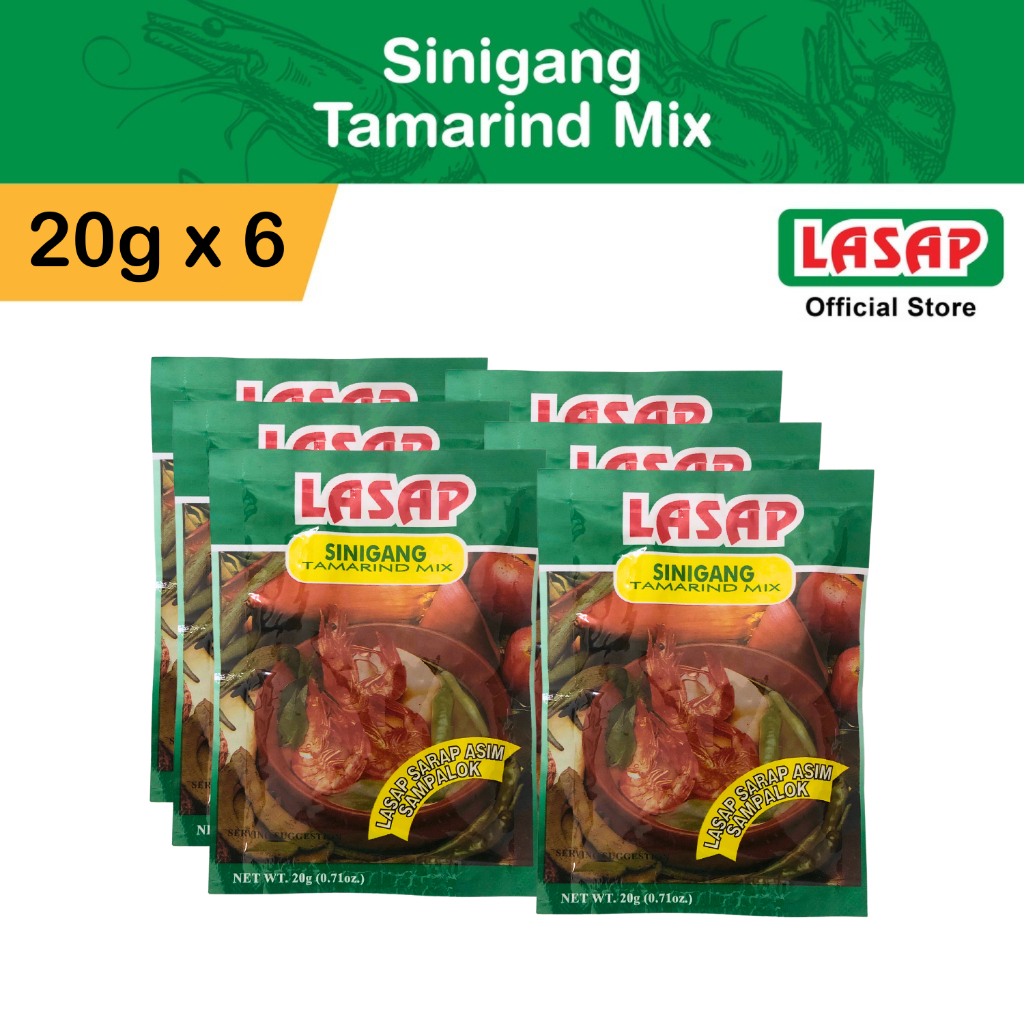 Lasap Sinigang Tamarind Mix (Original) 20g x 6 | Shopee Philippines