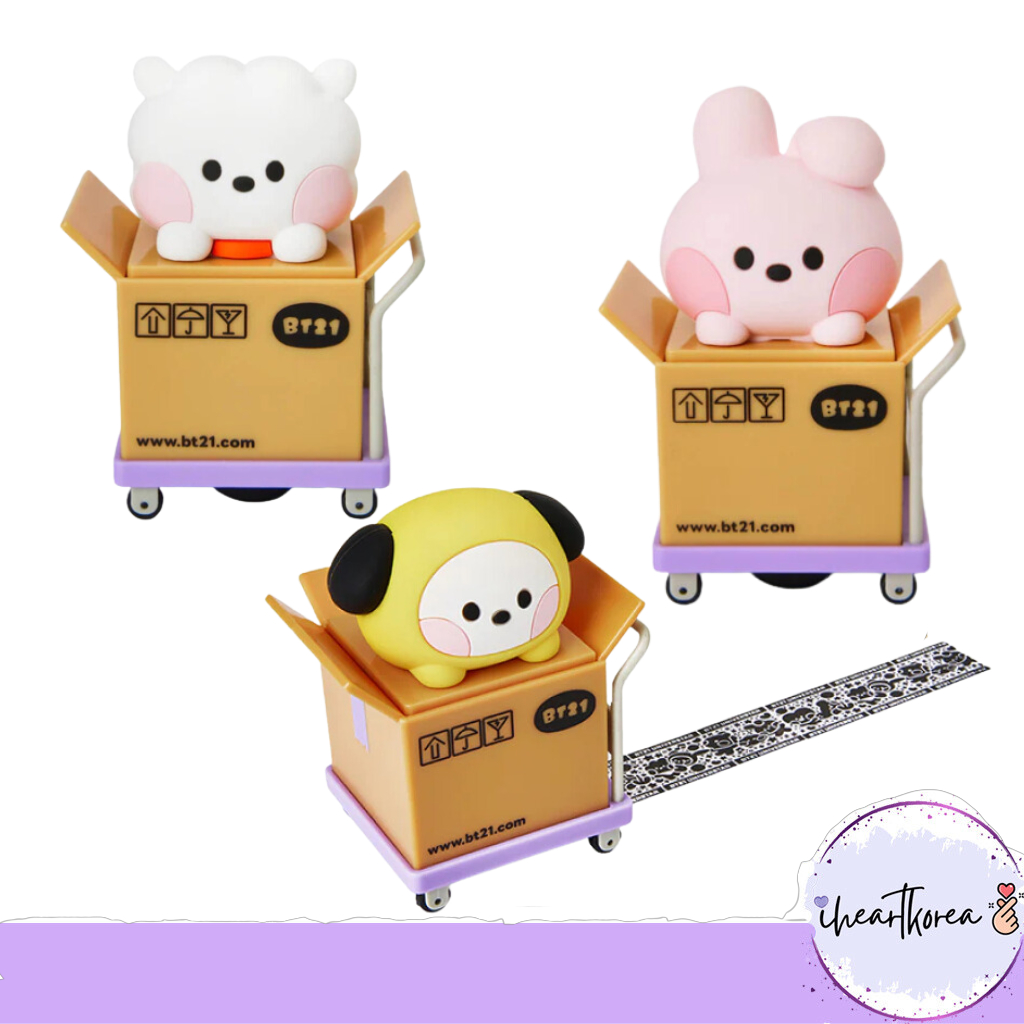 BT21 Mini Figure Personal Information Eraser Roller Stamp | Shopee ...
